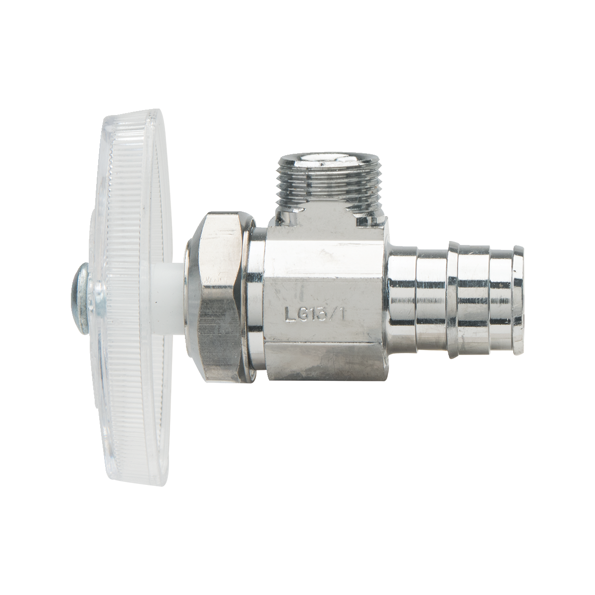 1/2 in. Nom Cold Expansion PEX Barb x 3/8 in. O.D. Comp Angle Stop ...