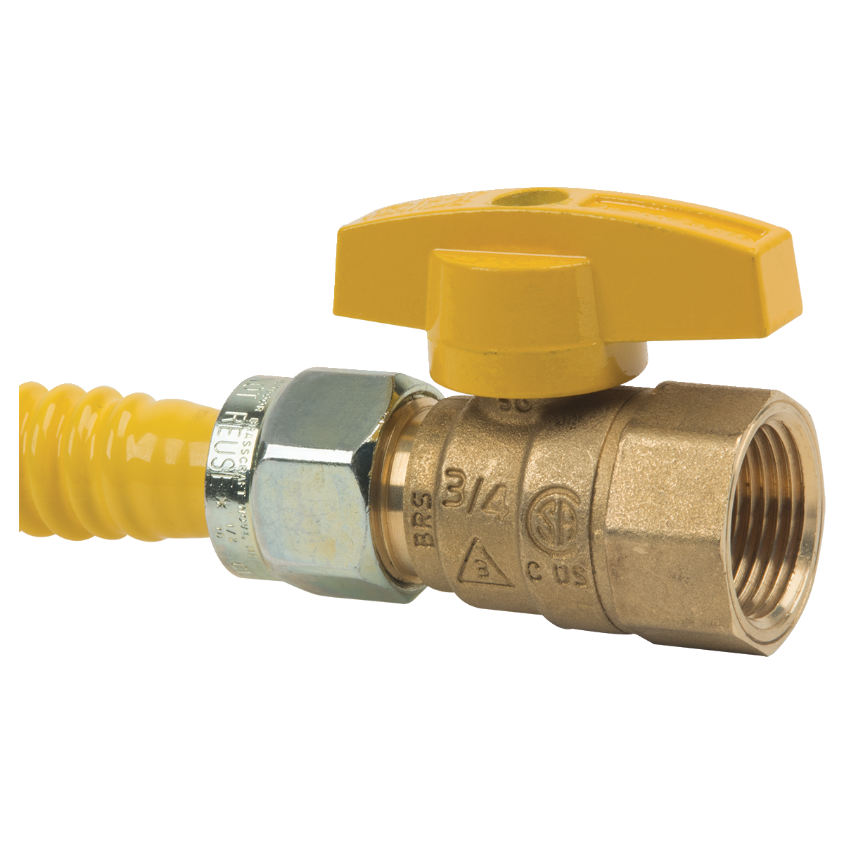 1/2 in. MIP x 3/4 in. FIP Gas Ball Valve - BrassCraft