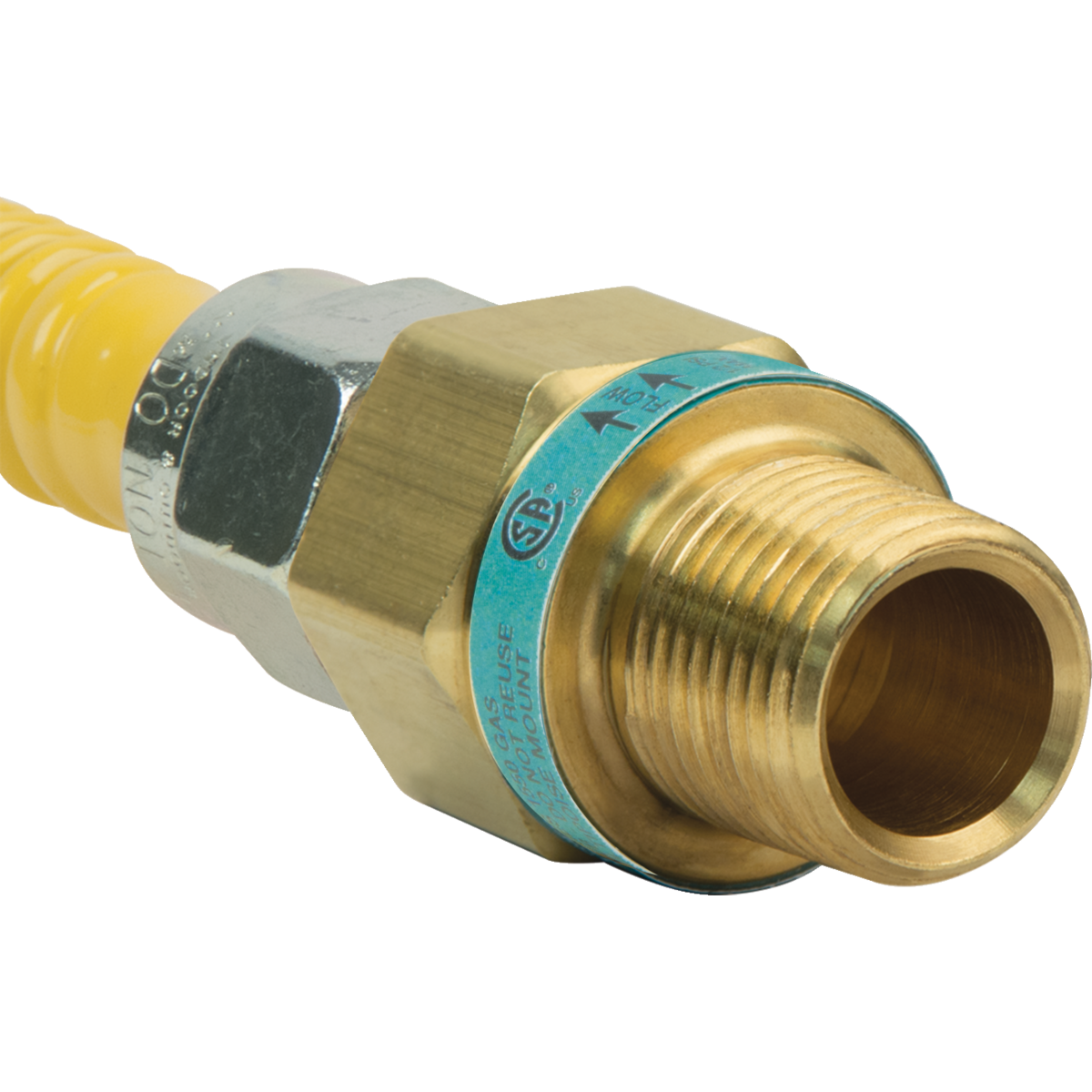 1/2 in. MIP x 1/2 in. MIP Stainless Steel Gas Connector Safety+Plus®2 ...