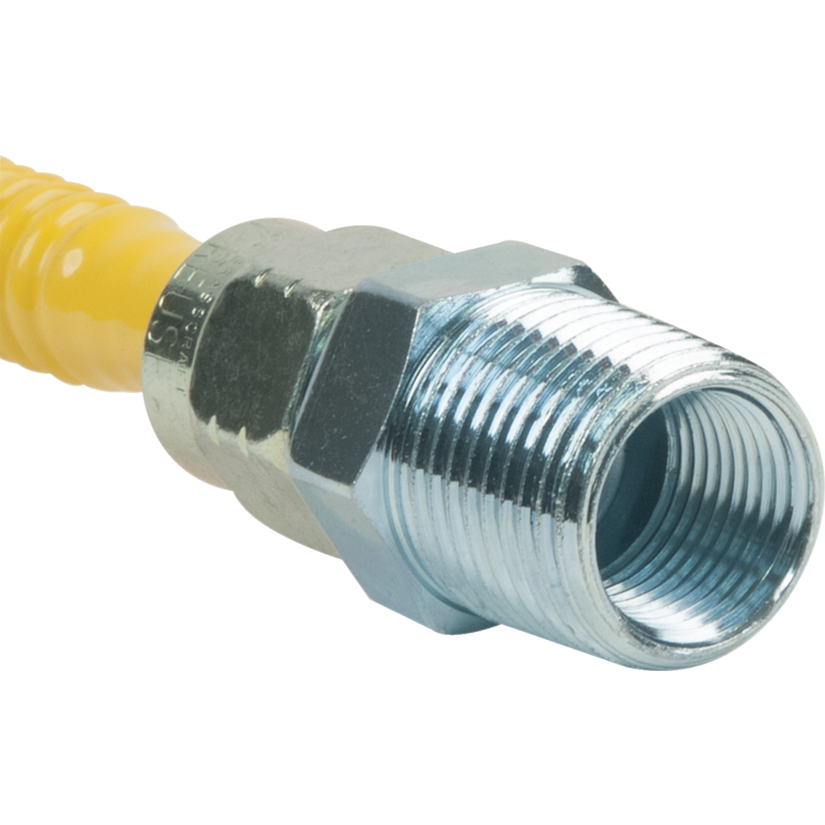 1/2 in. MIP x 1/2 in. MIP Stainless Steel Gas Connector Safety+Plus®2 ...