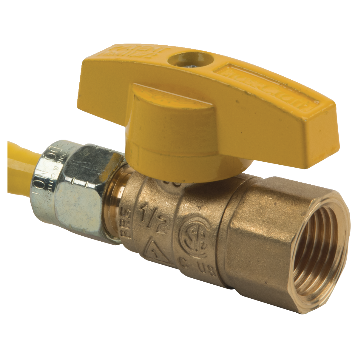 3/8 in. MIP x 1/2 in. FIP Gas Ball Valve - BrassCraft