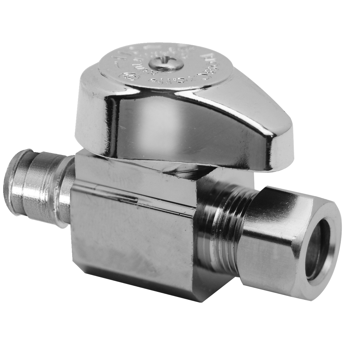 1/2 in. Nom Cold Expansion PEX Barb x 3/8 in. O.D. Comp Straight Stop ...