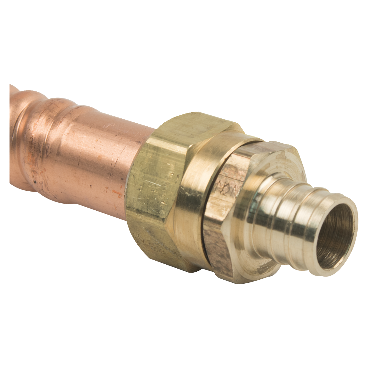 3/4 in. FIP/MIP x 3/4 in. Crimp PEX Barb (brass, pre-torqued) - BrassCraft